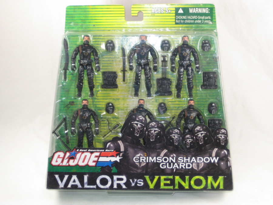 GI JOE Valor vs. Venom figures Crimson Shadow Guard 6-pack