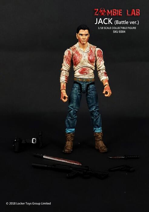 Zombie Lab 1/18 scale (4") action figure Jack (Battle version)